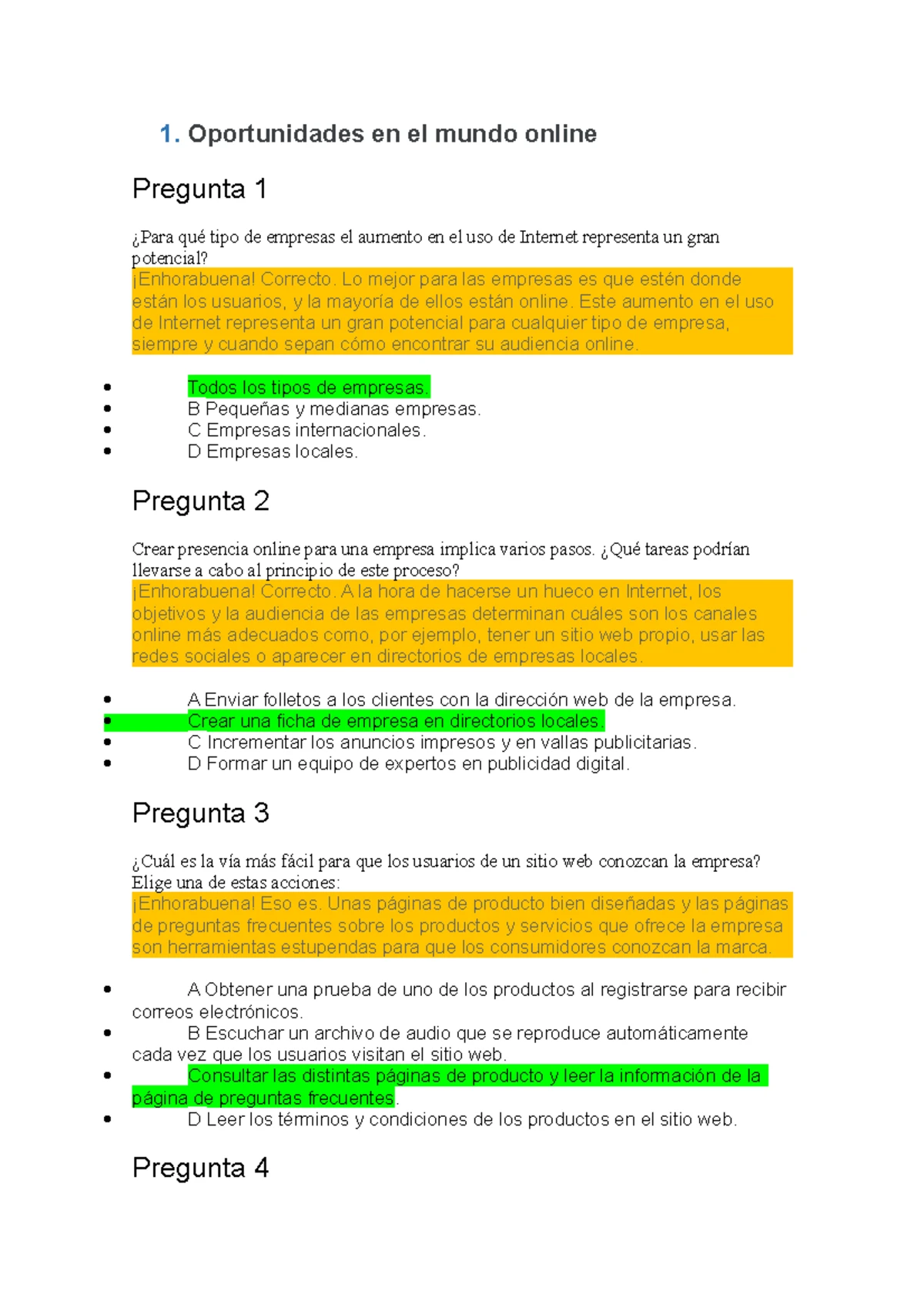 Examenes del curso Fundamentos del marketing digital - 1 en el mundo ...