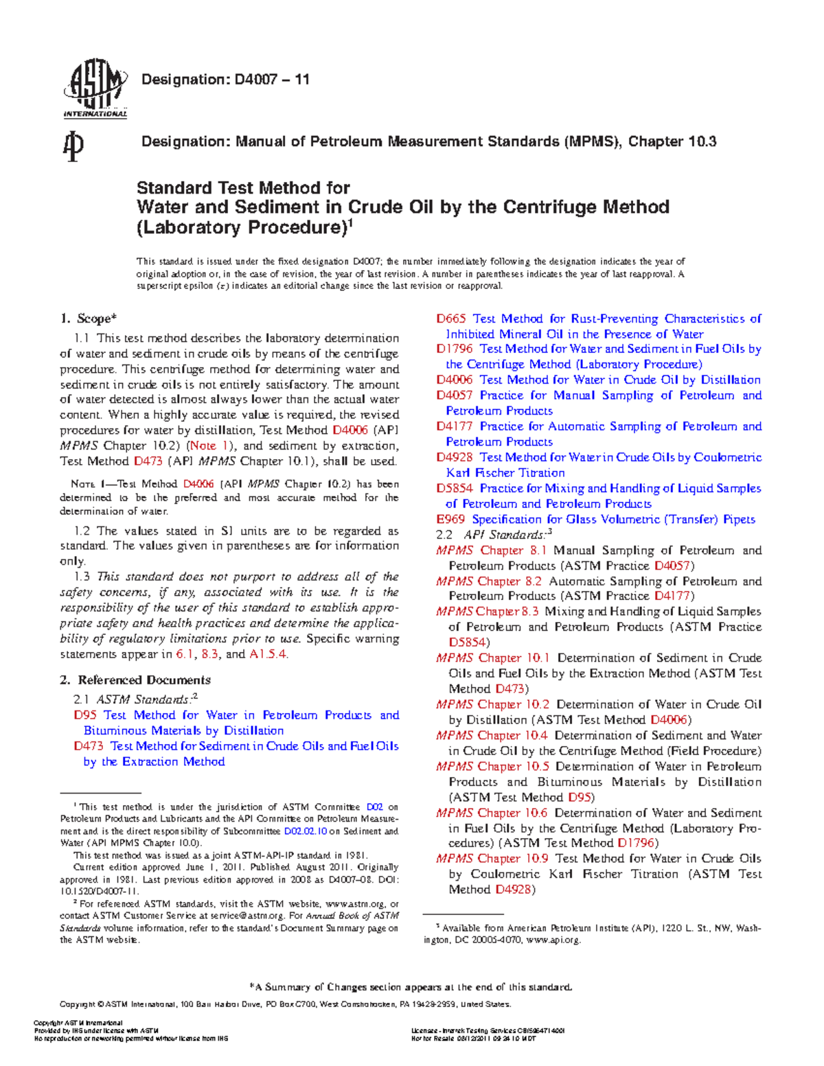 ASTM D4007-11 - NORMA ASTM - Designation: D4007 – 11 Designation ...