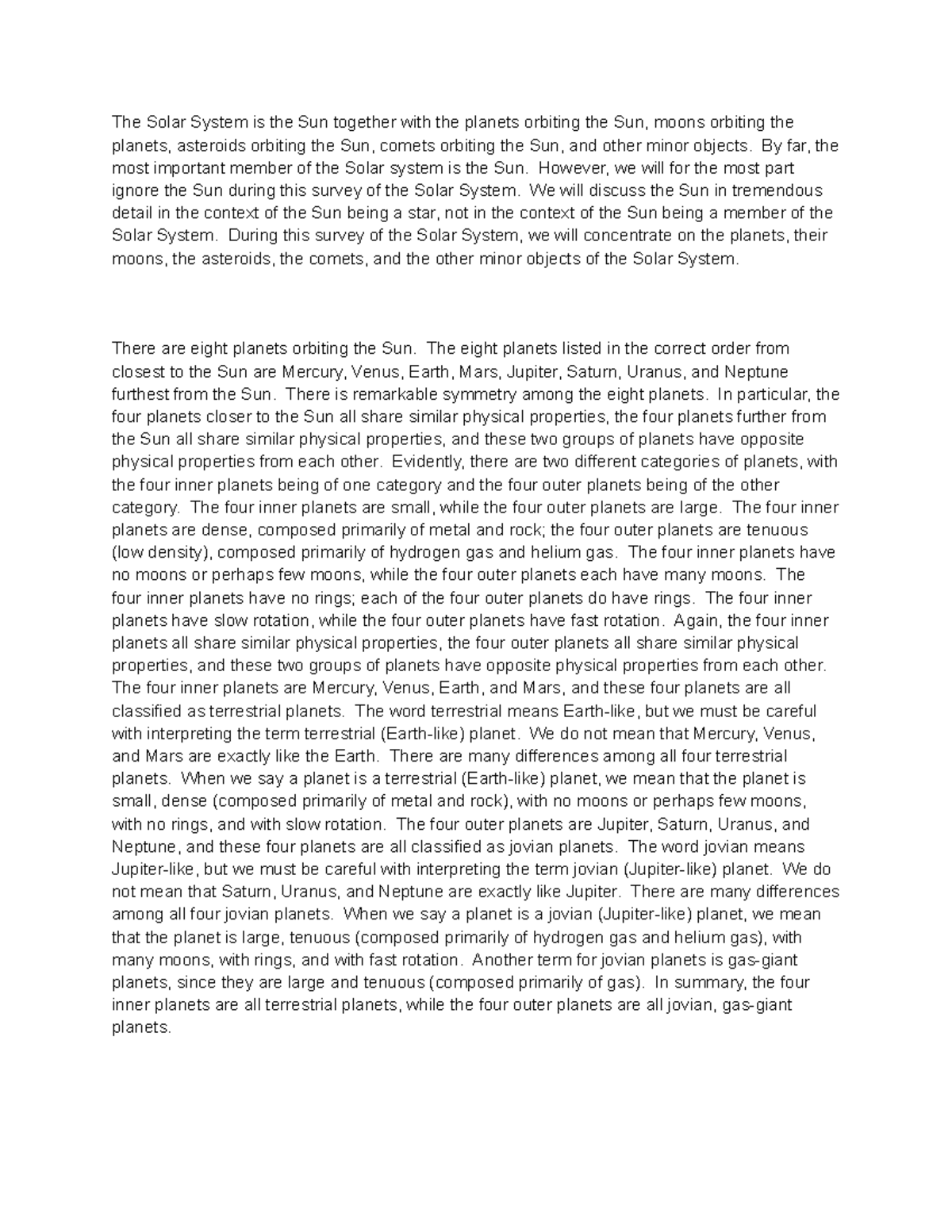 Understanding the Solar System: Minor Objects and Their Dynamics - The ...