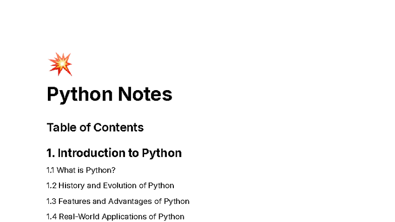 Python (CS101) One Shot Revision Notes - Studocu