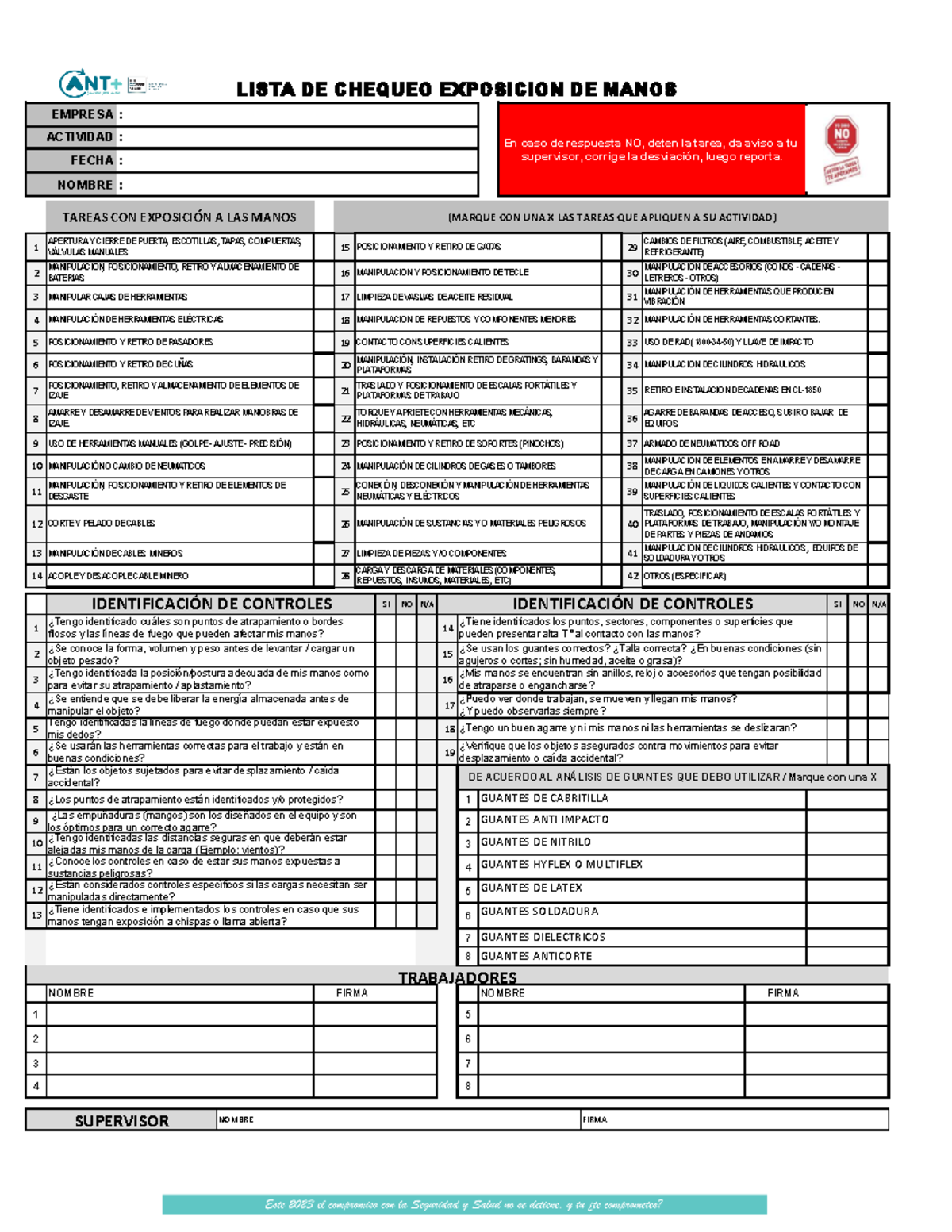 Lista de Chequeo de Exposición de Manos - Julio 2023 - Studocu