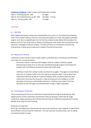 Commerce - Grade: 9 - Secondary School - Studocu