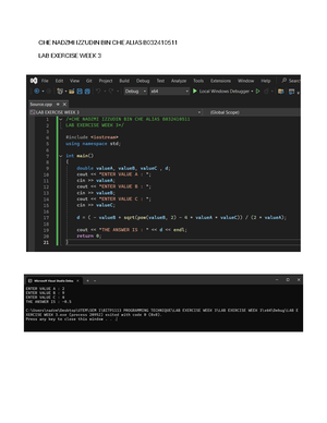 LAB 6 Exercise - LAB 6 - CHE NADZMI IZZUDIN BIN CHE ALIAS B LAB 6 EXERCISE LAB 6 EXERCISE ...