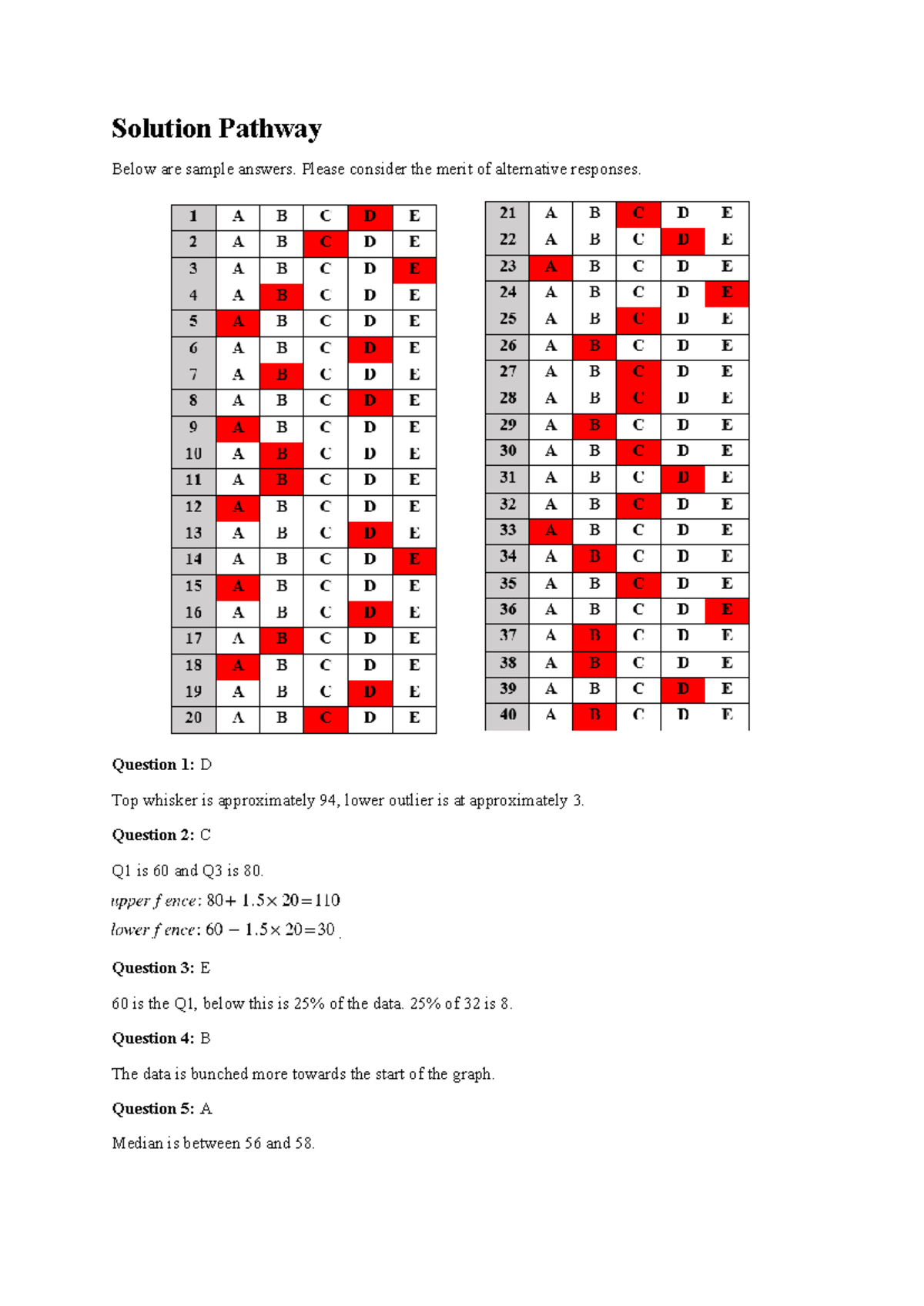 Solution 2023 QATS Exam 1: Sample Answers & Analysis - Studocu