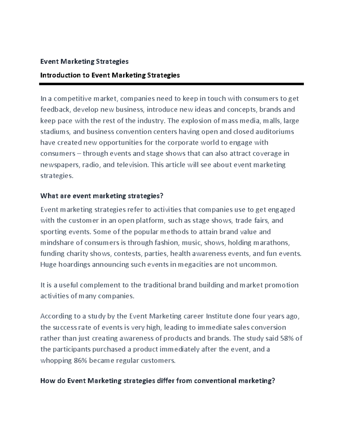 Document (18) - Event strategies - Event Marketing Strategies ...