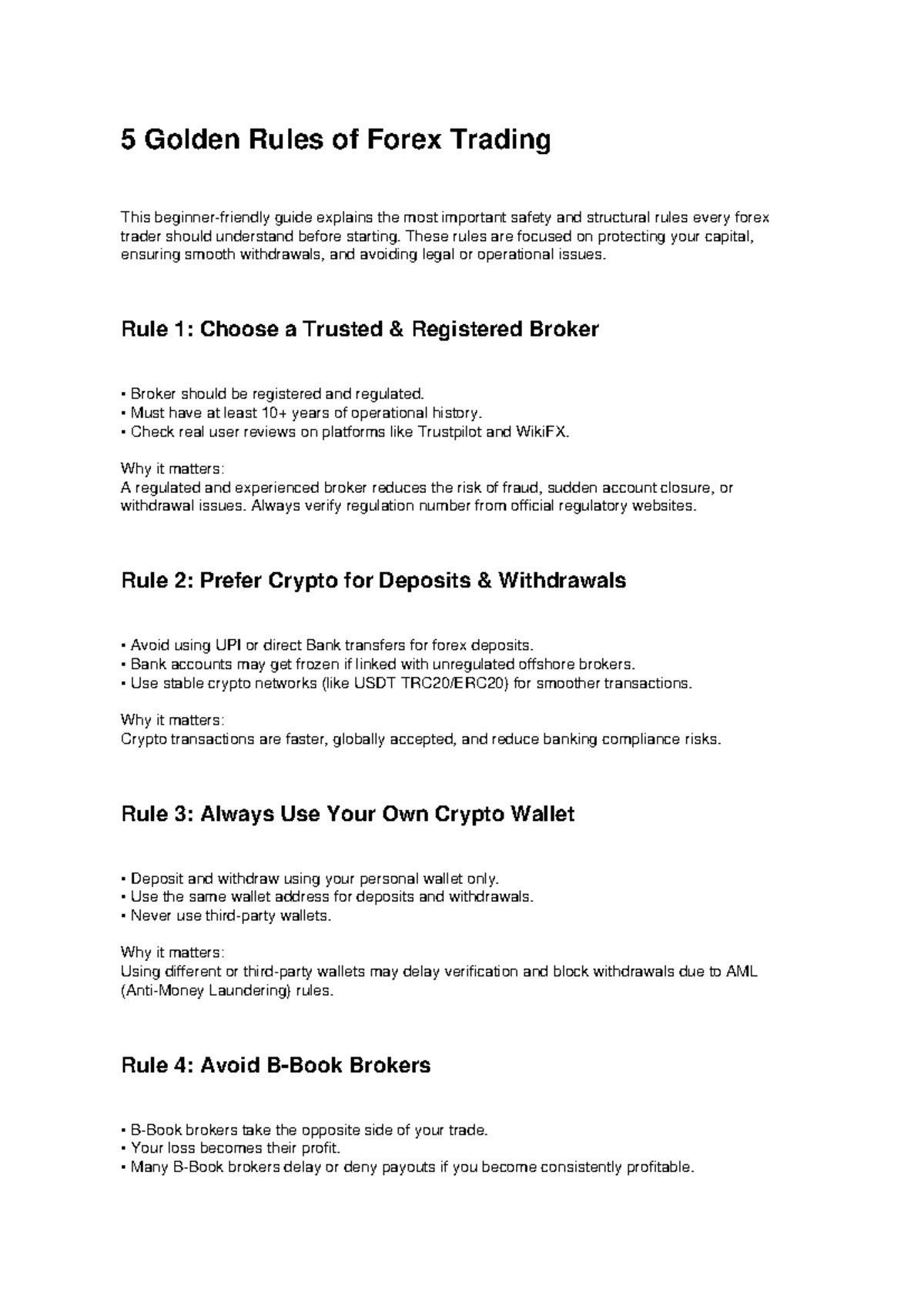 5 Essential Rules for Forex Trading Success Guide - Studocu