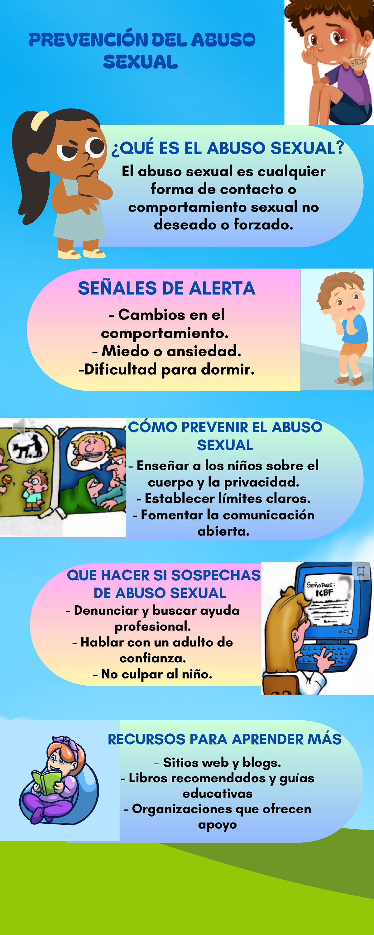 Infografia Prevencion DEL Abuso Sexual - QUE HACER SI SOSPECHAS DE ABUSO SEXUAL RECURSOS PARA ...