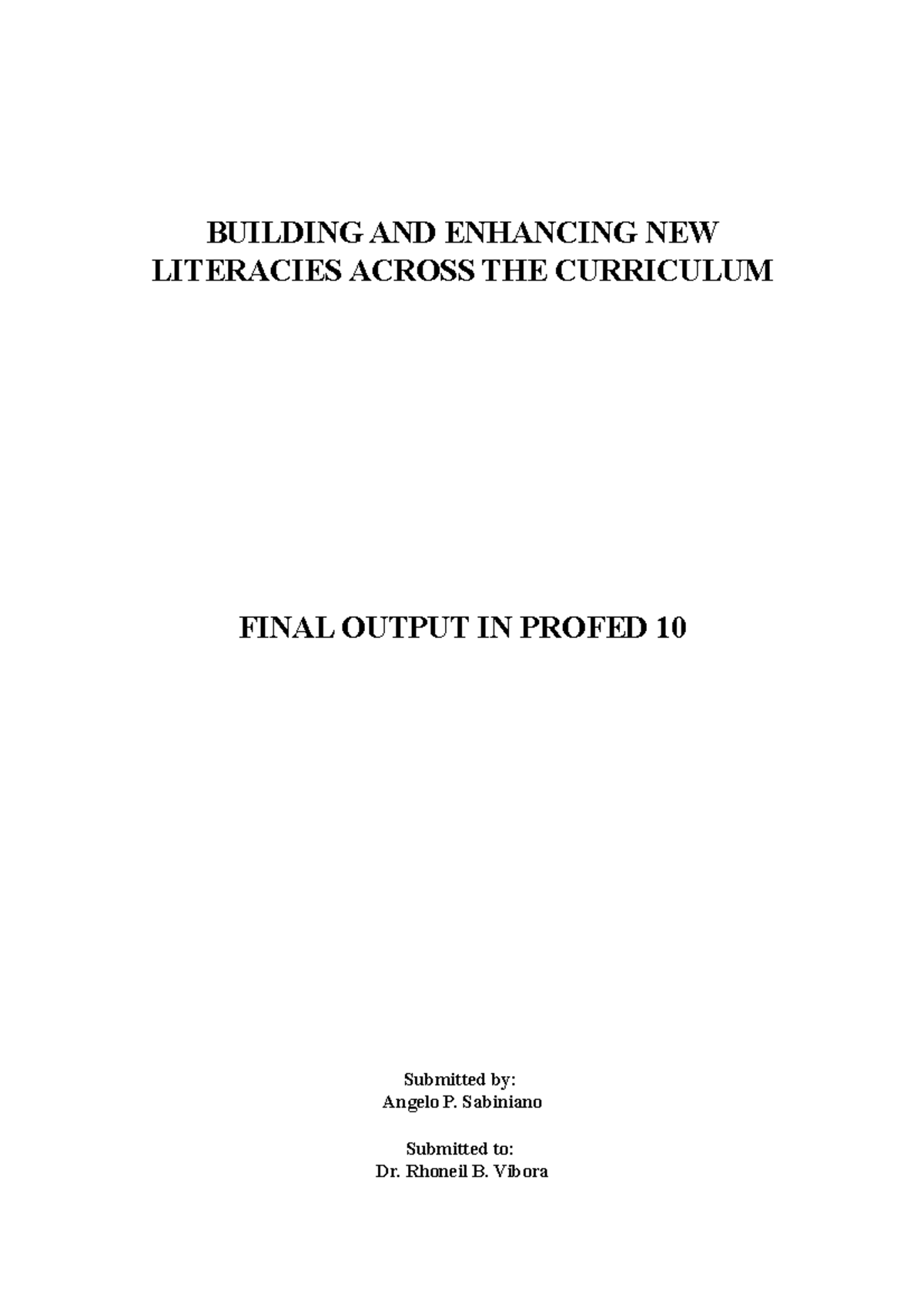 Profed 10 Fortfolio - BUILDING AND ENHANCING NEW LITERACIES ACROSS THE ...