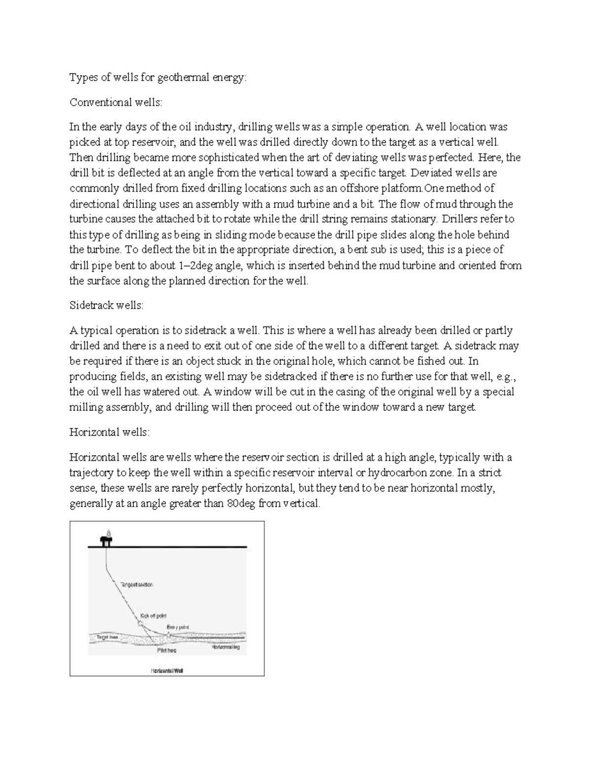Types of Geothermal Energy Wells: Conventional, Sidetrack, and ...
