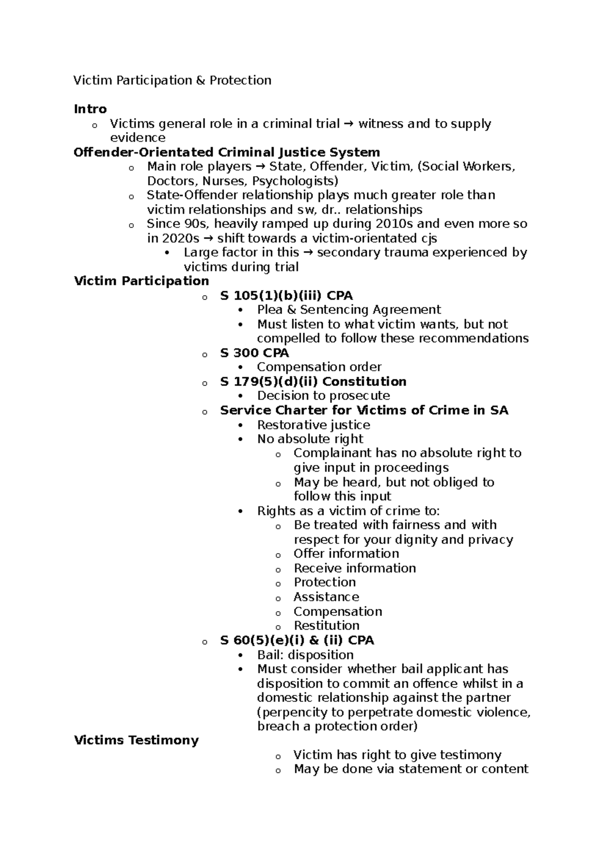 Victim Participation Protection: Role and Rights in Criminal Trials ...