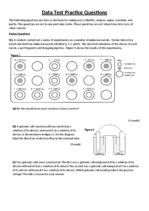 Practice IA1 paper 1 - Data Test Practise - PRACTICE DATA TEST 1 ...