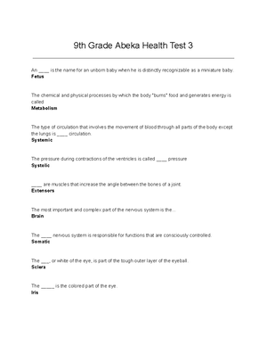 Physical Science Test 1 - 9th Grade Abeka Science Test 1 mass the ...