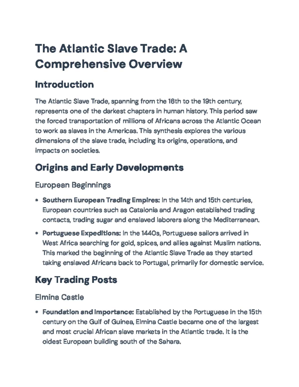 Atlantic Slave Trade: Comprehensive Overview of History & Impact - The ...