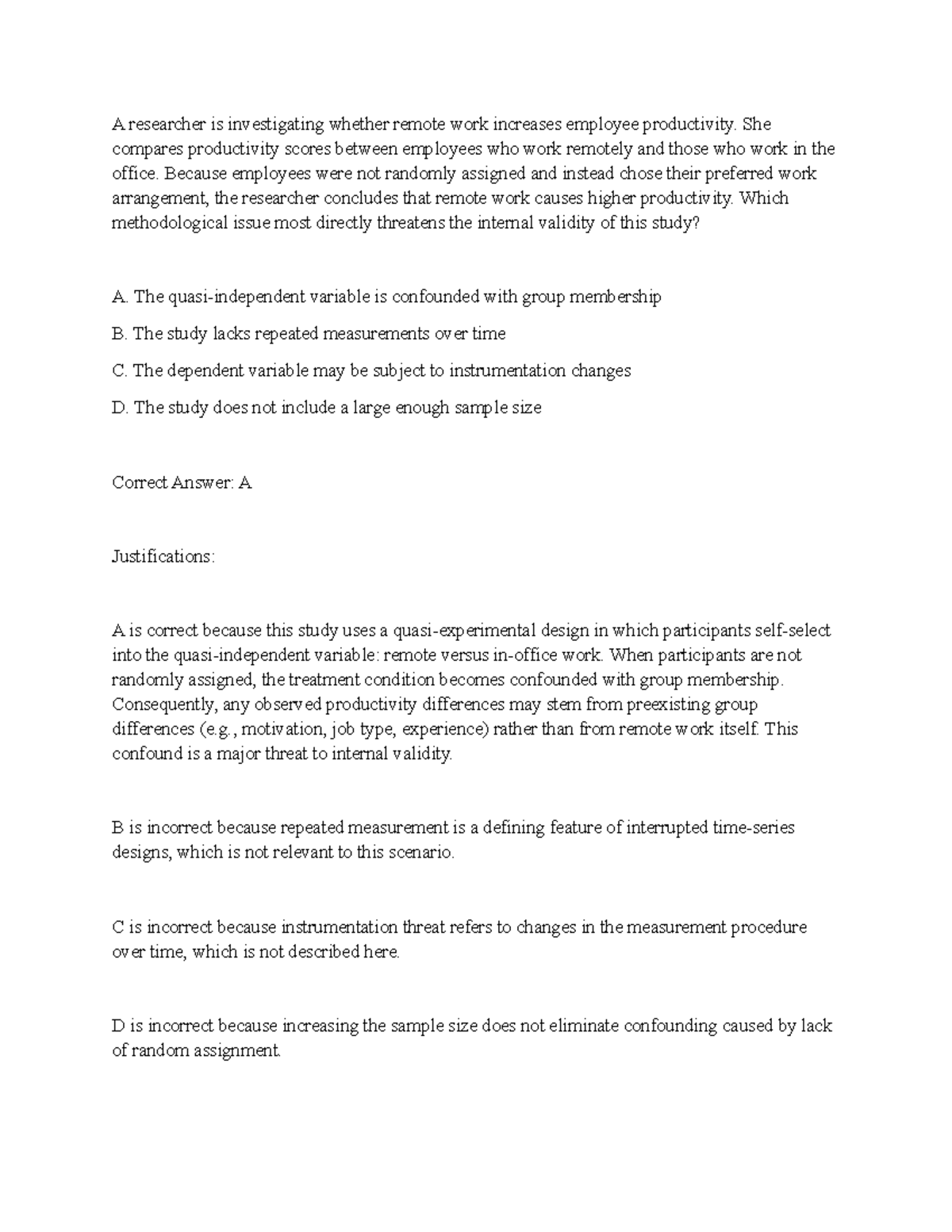 306 FF Ch10P1 - Remote Work & Employee Productivity Study Analysis ...