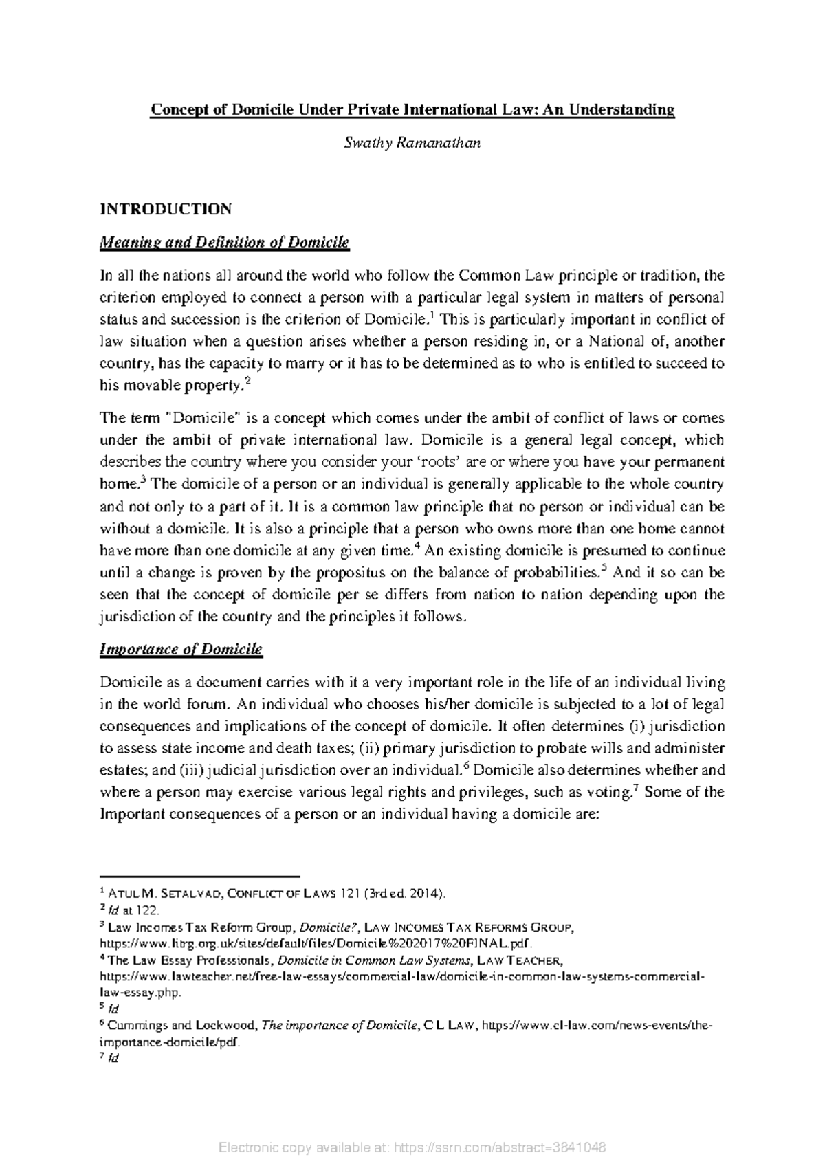 Understanding Domicile in Private International Law - JOBETA - Studocu
