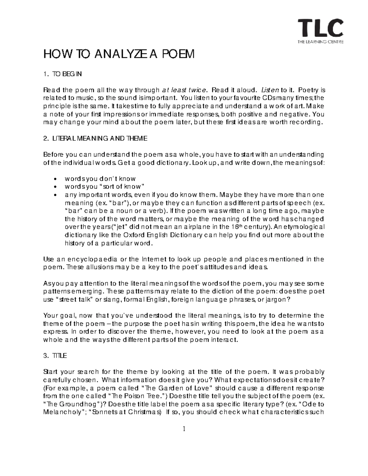 Term 1 Poetry Questions & Analysis - A Sleeping Black Boy, Mirror ...