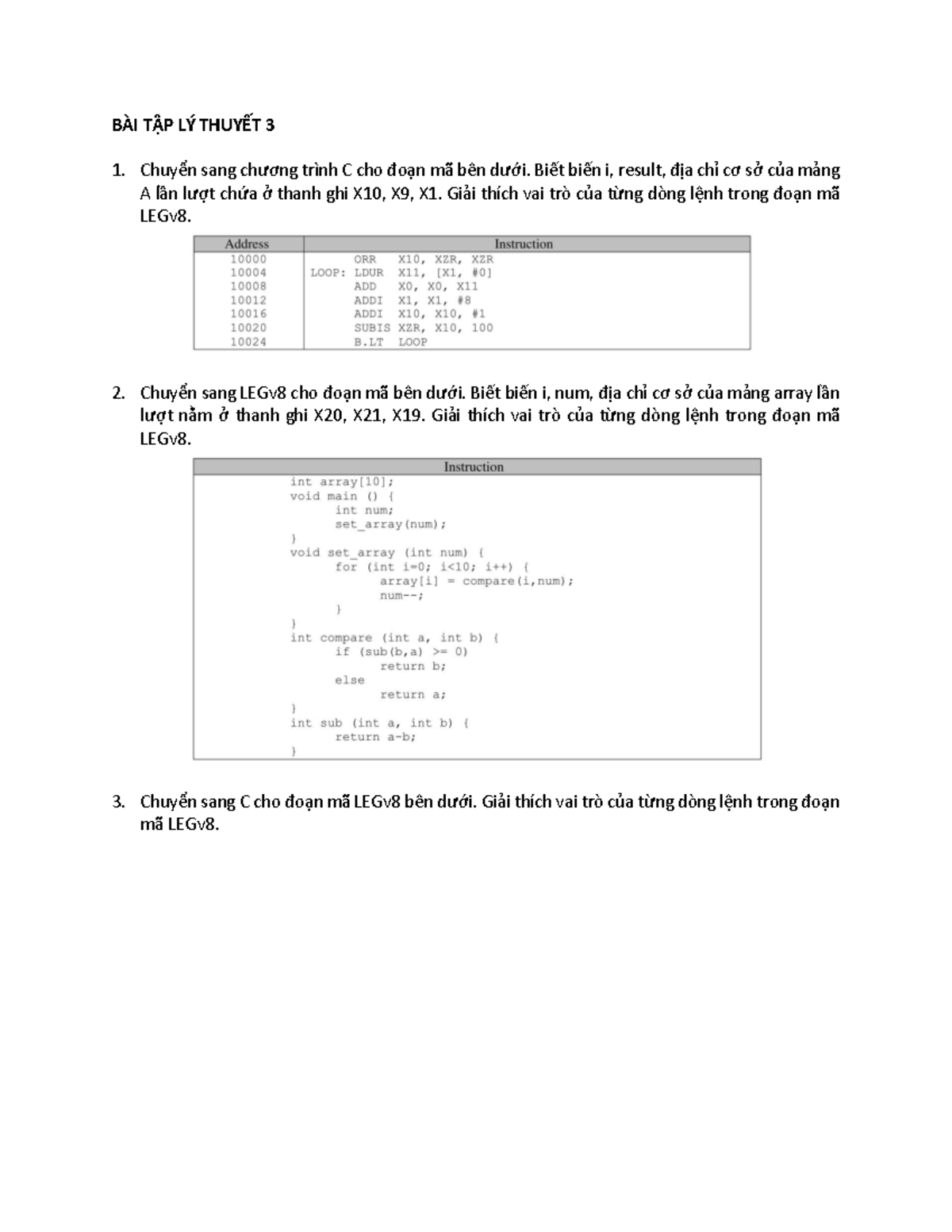ÔN TẬP LEGv8: BÀI TẬP LÝ THUYẾT 3 - Studocu