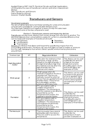 Unit 15 Assignment A and B - properties of circuit components for use ...