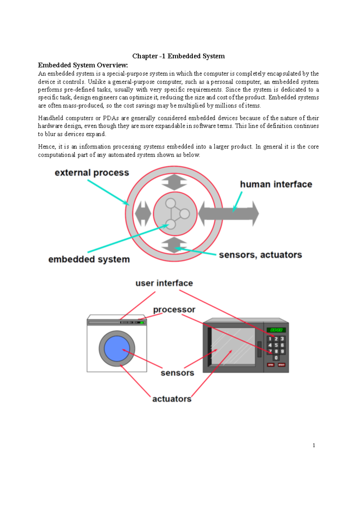 CH-1 Intro TO Embedded System - Chapter - 1 Embedded System Embedded ...