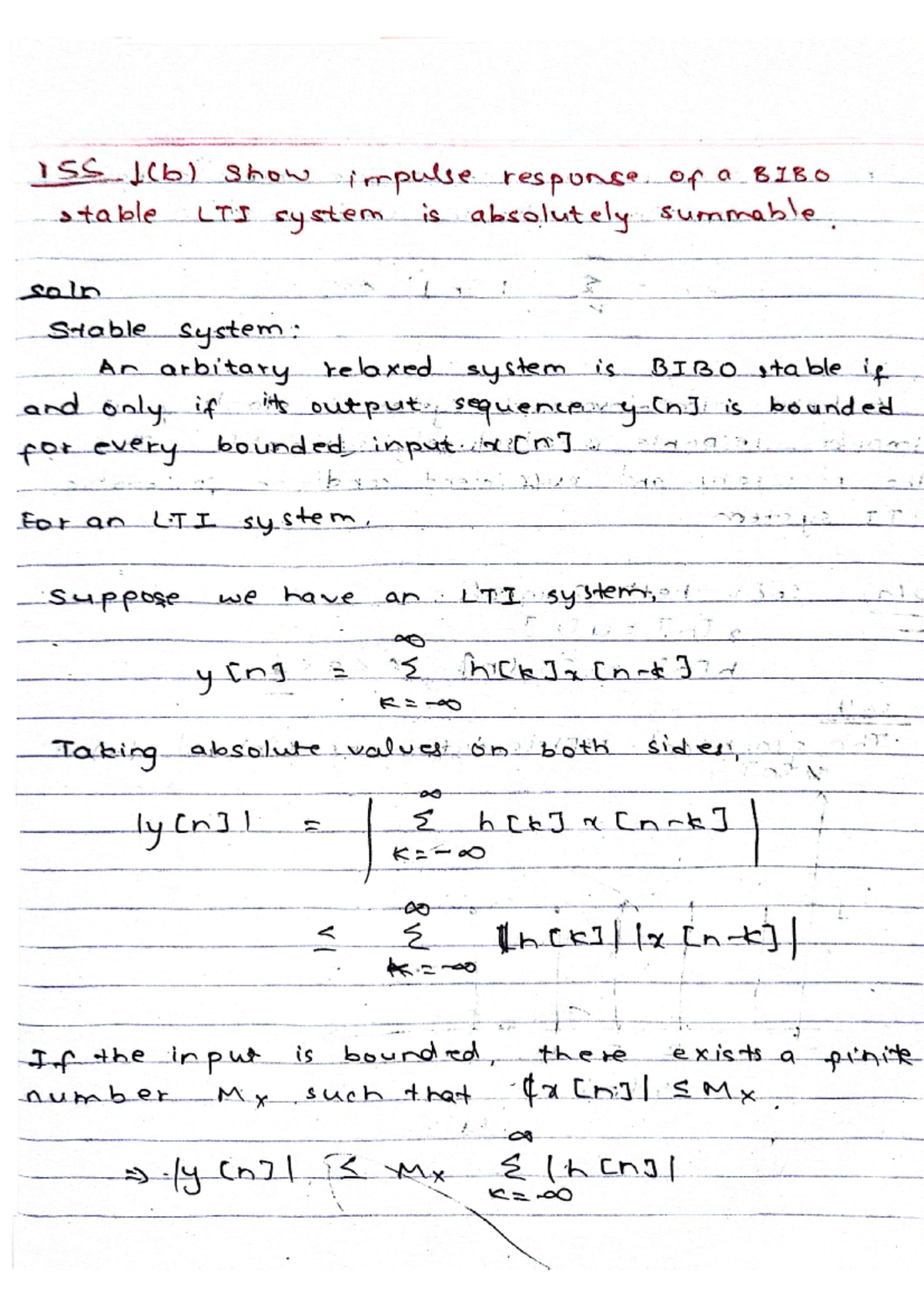 BIBO Stability and Impulse Response Analysis in LTI Systems (DK-15to19-DSAP) - Studocu
