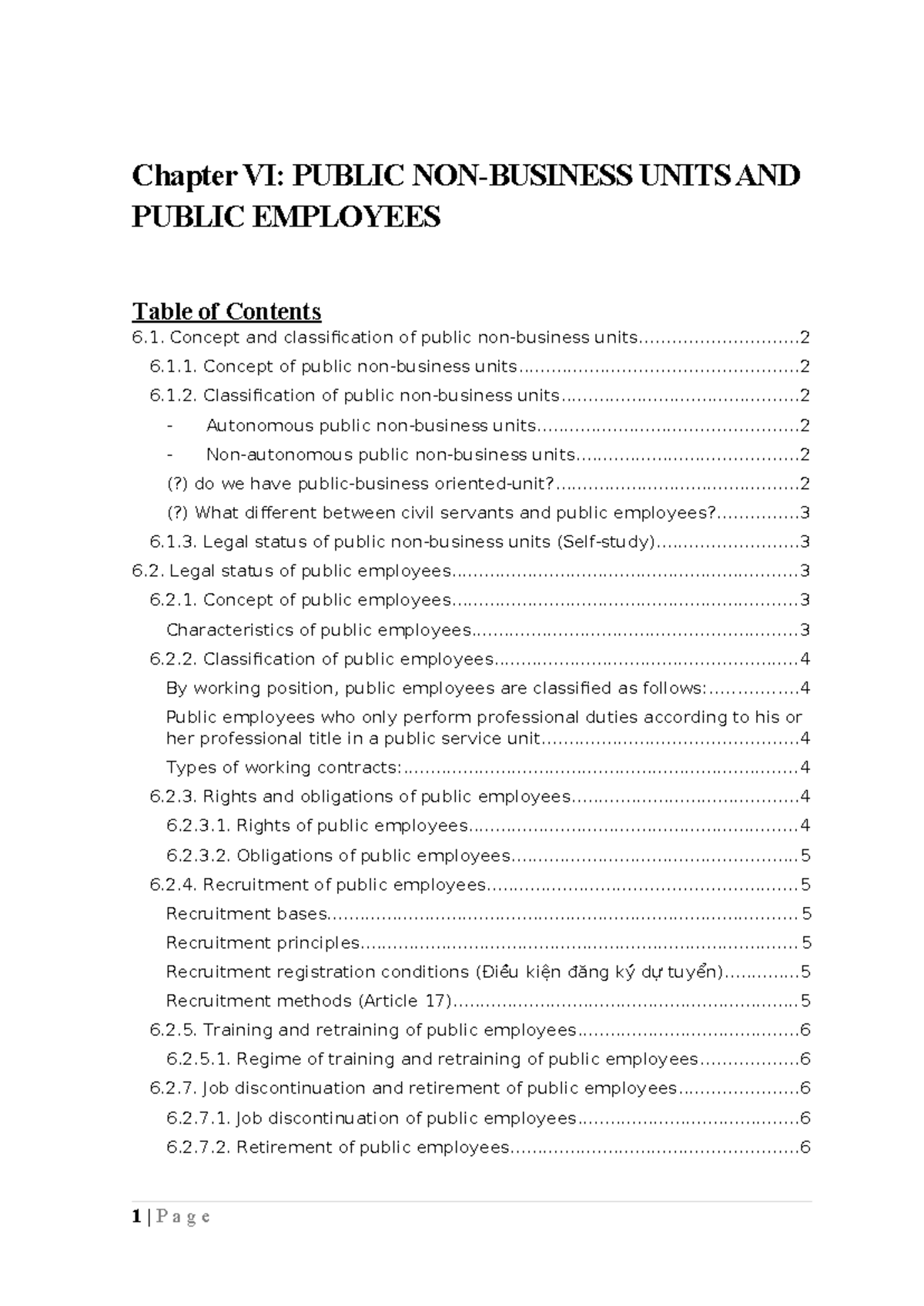 Chapter VI: Public Units & Employees Overview (Hành Chính) - Studocu