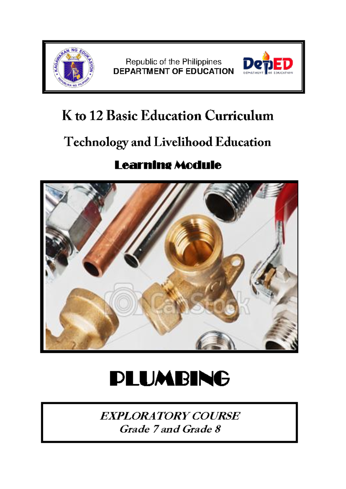K to 12 plumbing learning module - Learning Module PLUMBING EXPLORATORY ...