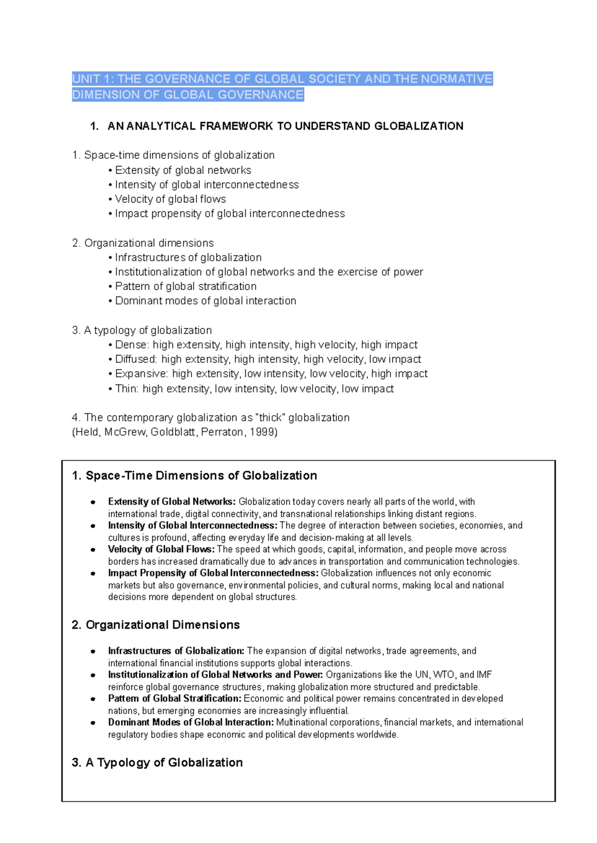 Unit 1 legal foundations - UNIT 1: THE GOVERNANCE OF GLOBAL SOCIETY AND ...
