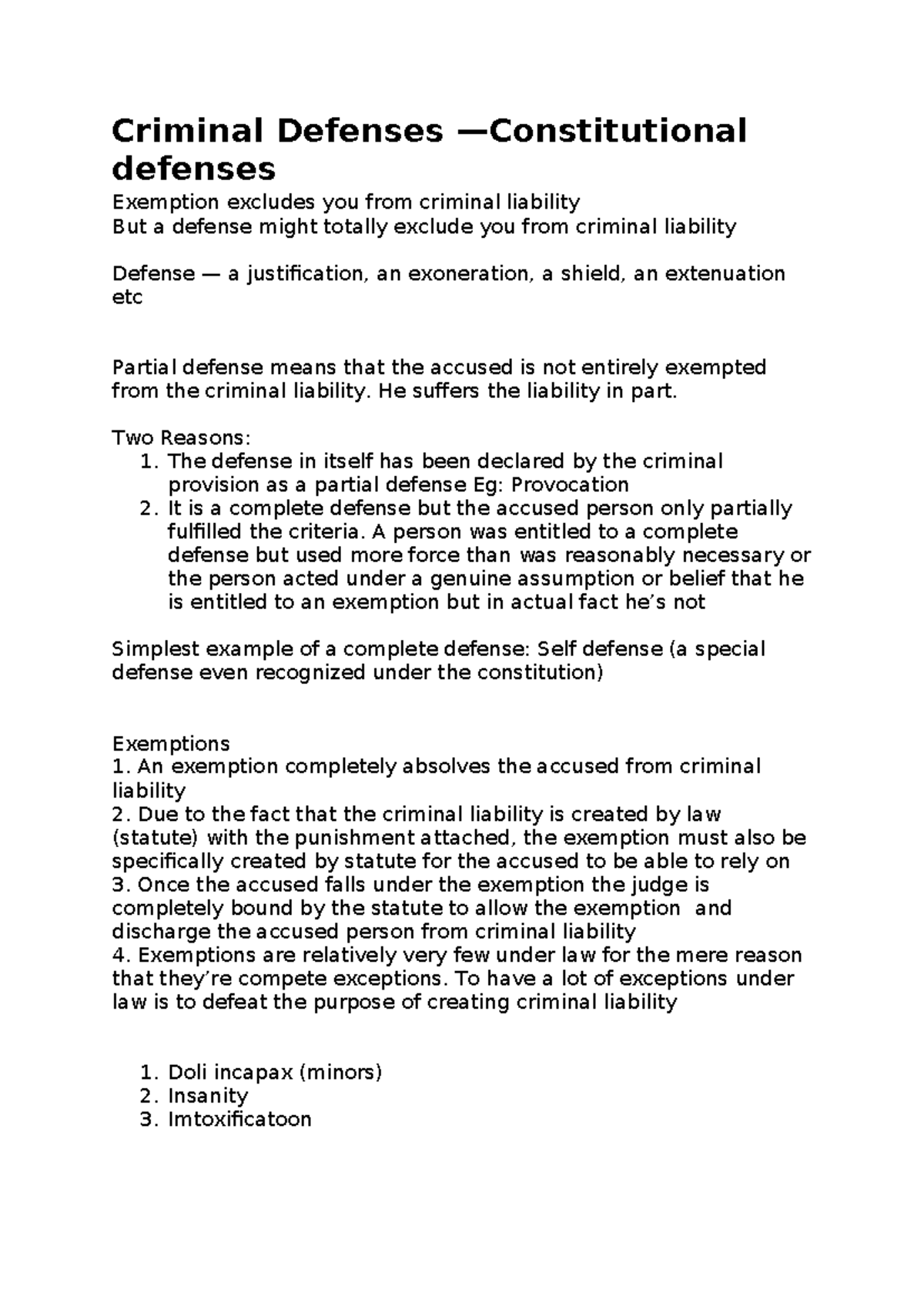 Criminal Defenses: Understanding Exemptions and Justifications in Law ...