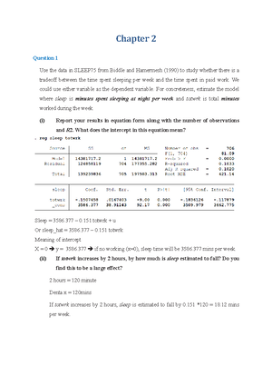 Quiz-TH done đến chap 10 - Chapter 1 Econometrics is the branch of economics that _____. a ...