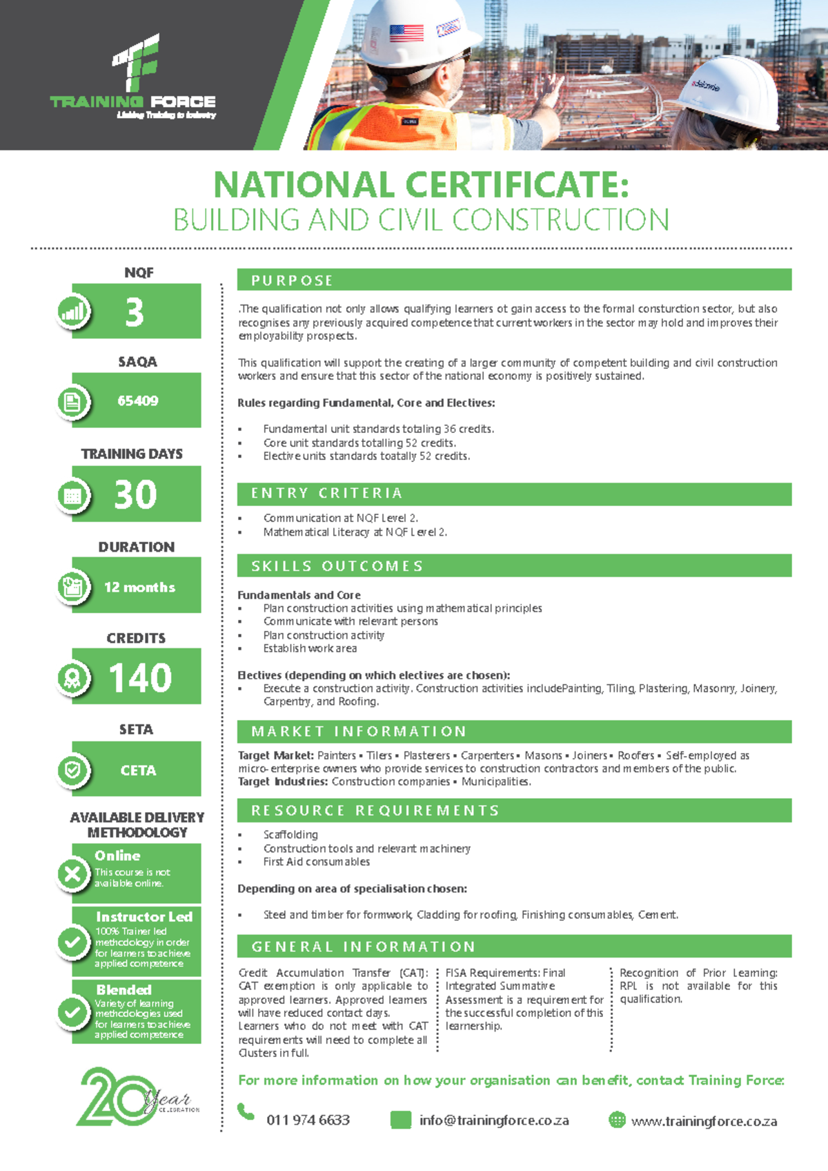 65409 NC Building and Civil Construction Level 3 Skills Overview - Studocu