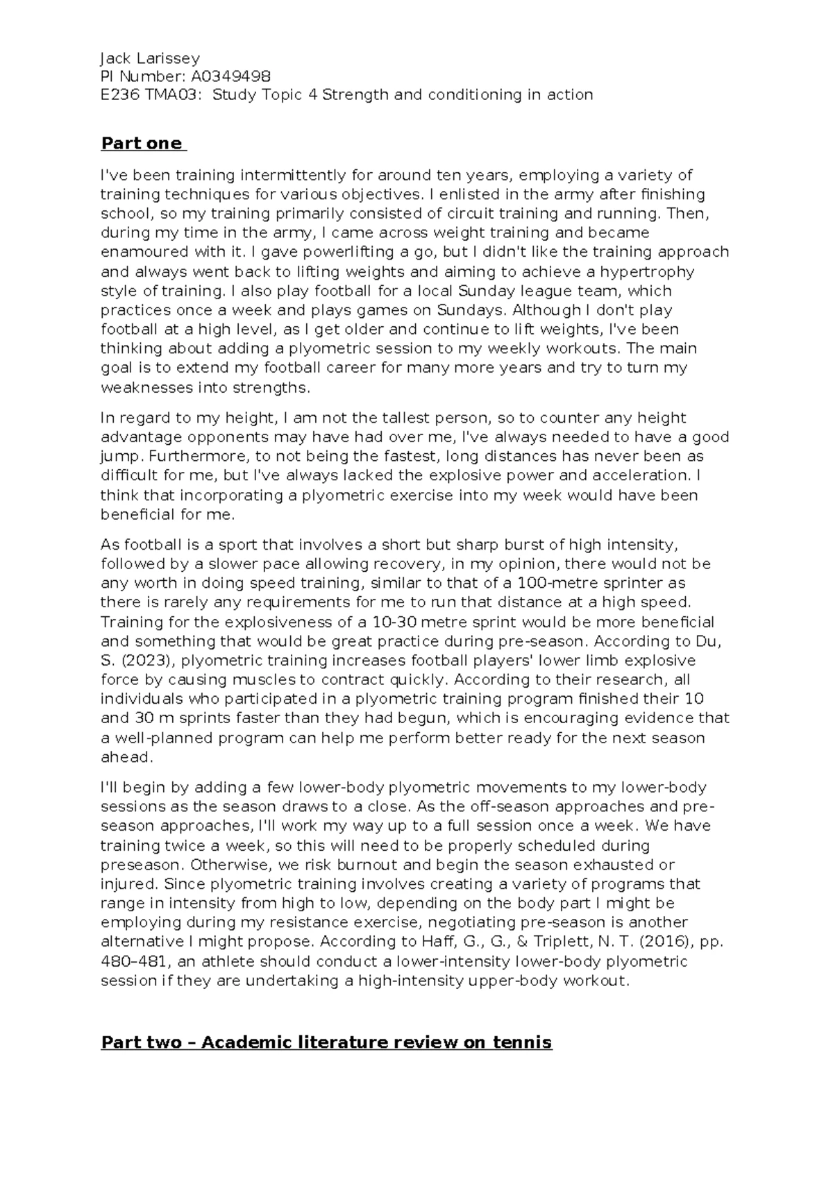 Jade Berry PZ6611040 E235 TMA01 - Jade Berry Z E236 Sport and Exercise ...