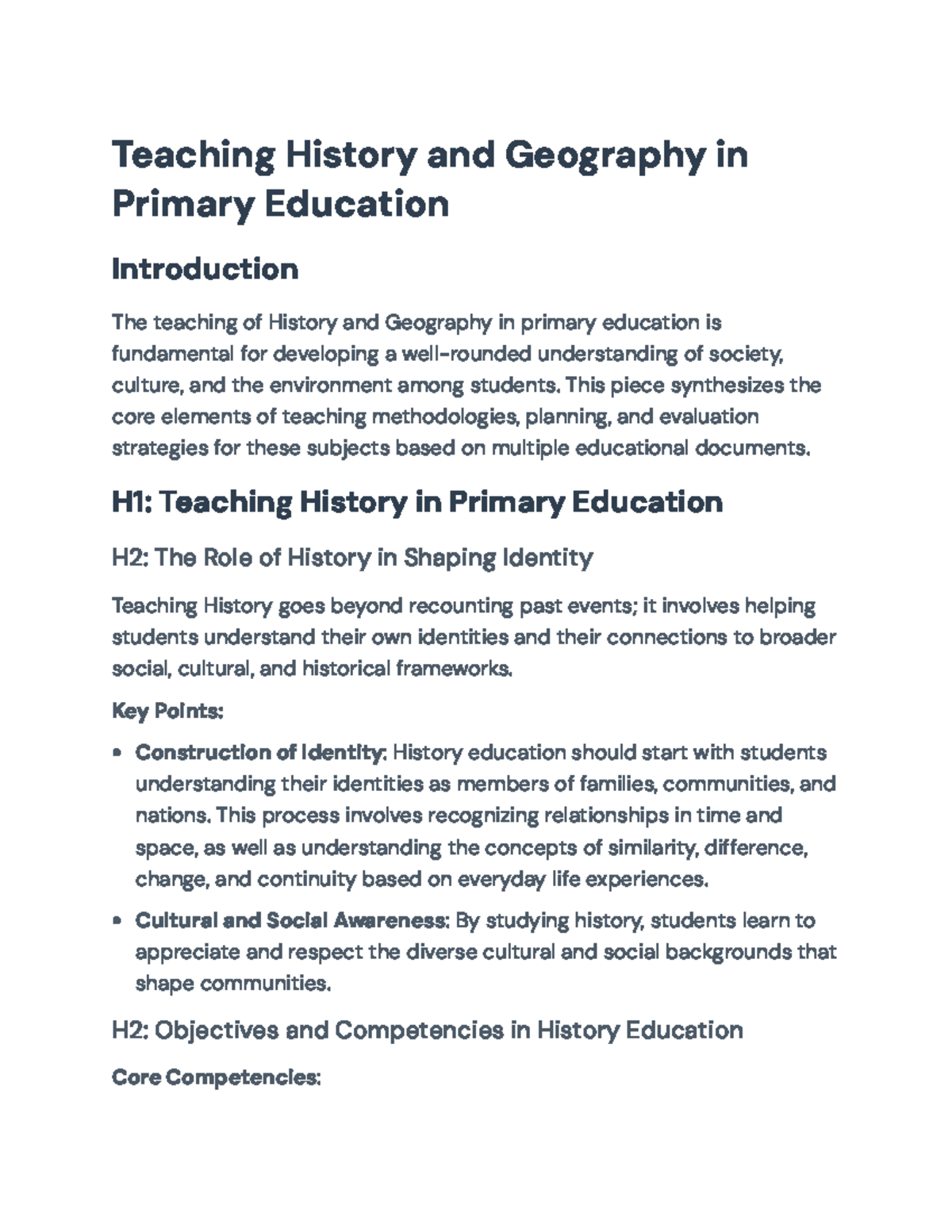 Teaching History & Geography in Primary Education: Strategies ...