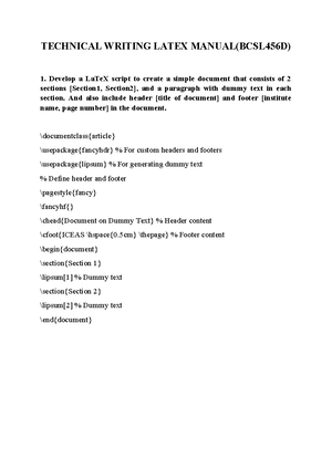 Latex manual - Technical Writing using LaTeX Lab Manual Semester: 4 A & B Course Code: BCSL456D ...
