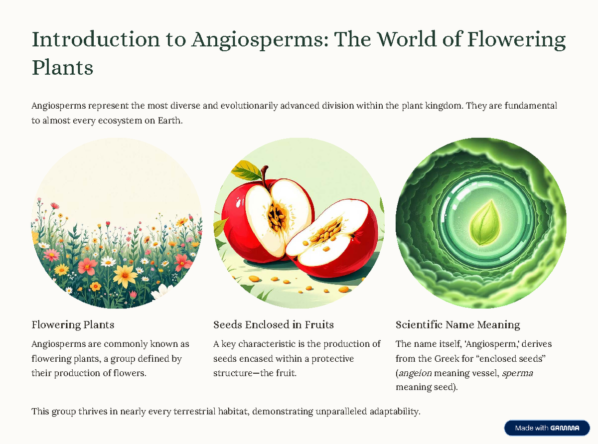 Introduction to Angiosperms (BIO 101): The World of Flowering Plants ...