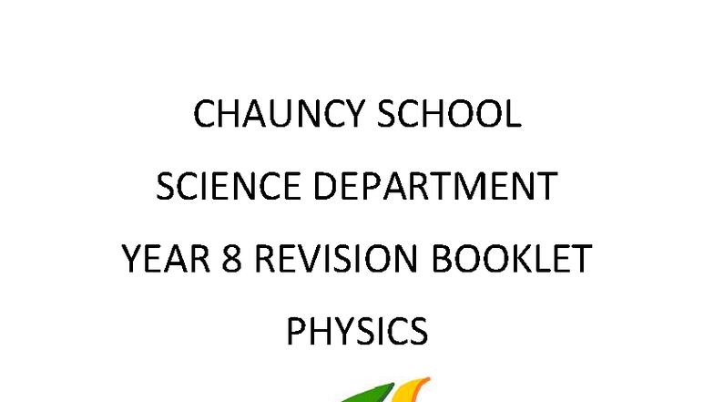 Yr8 Physics Revision Guide: Heat, Sound, Energy & Forces - Studocu