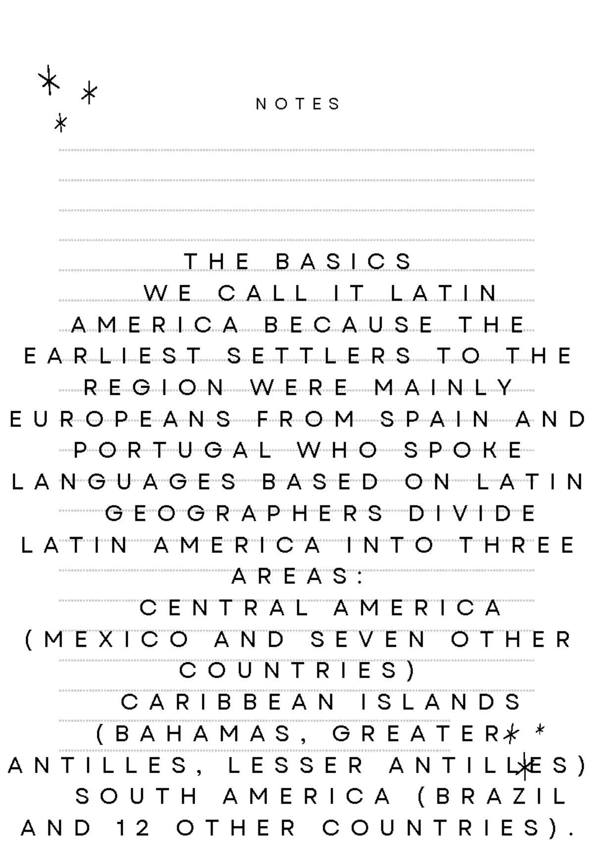 White Minimalist Simple Notes Document - N O T E S T H E B A S I C S W ...