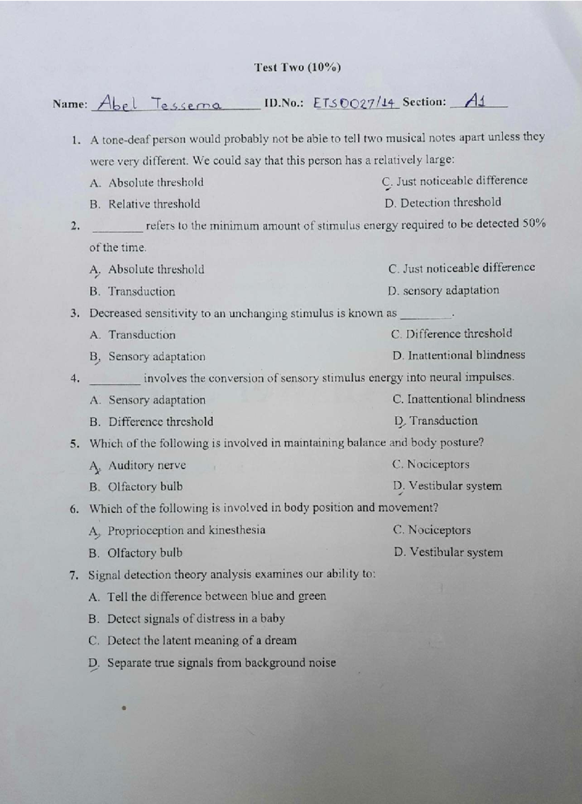 Psychology Midterm Exam 2 (Aastu) Study Guide - Studocu