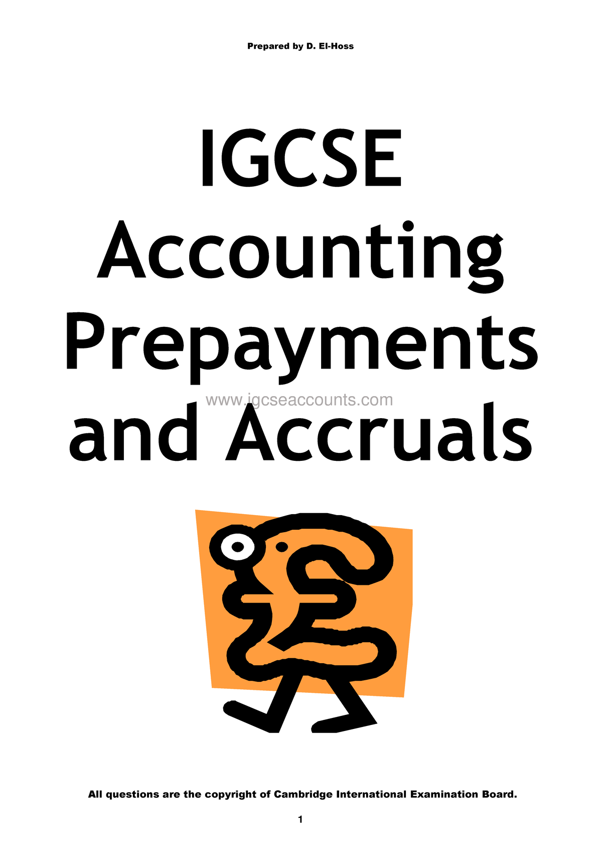 IGCSE Accounting Prepayments & Accruals Q&A Guide - Studocu
