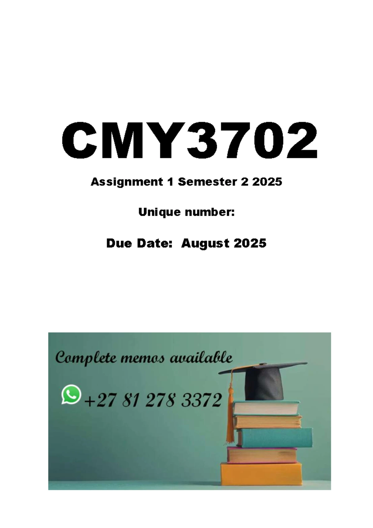 CHL2601 Assignment 8 Memo: Exploring Literature's Impact on Children - Studocu