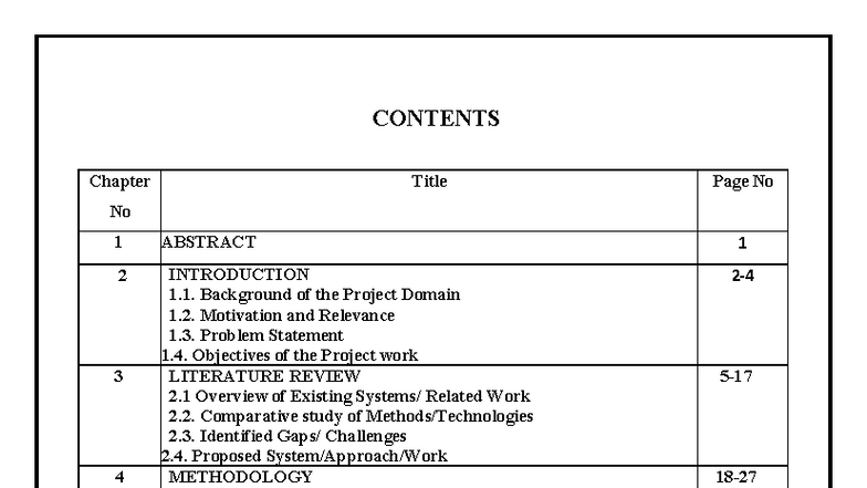 Final Report on Project Methodology and Literature Review - Studocu