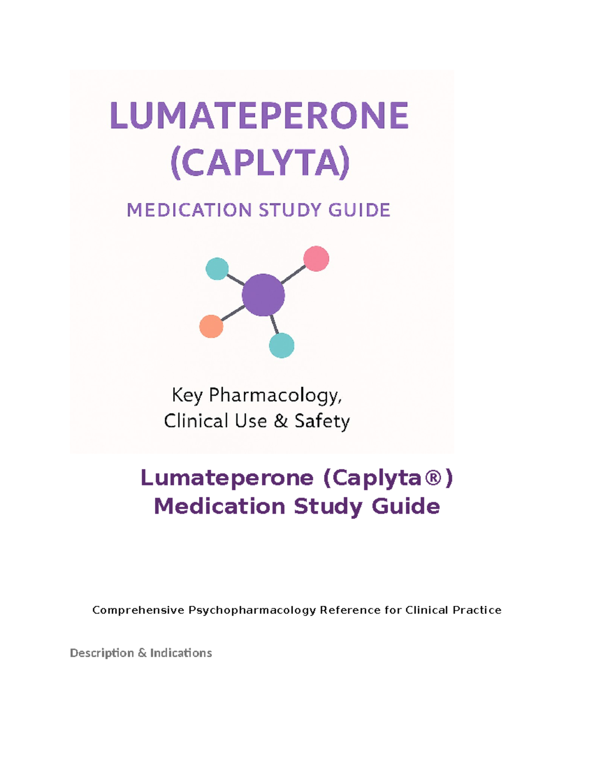 Lumateperone (Med Study Guide) - A Comprehensive Psychopharmacology ...