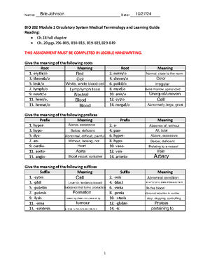 BIO 202 Module 7 Medical Terminology Female Reproductive System ...