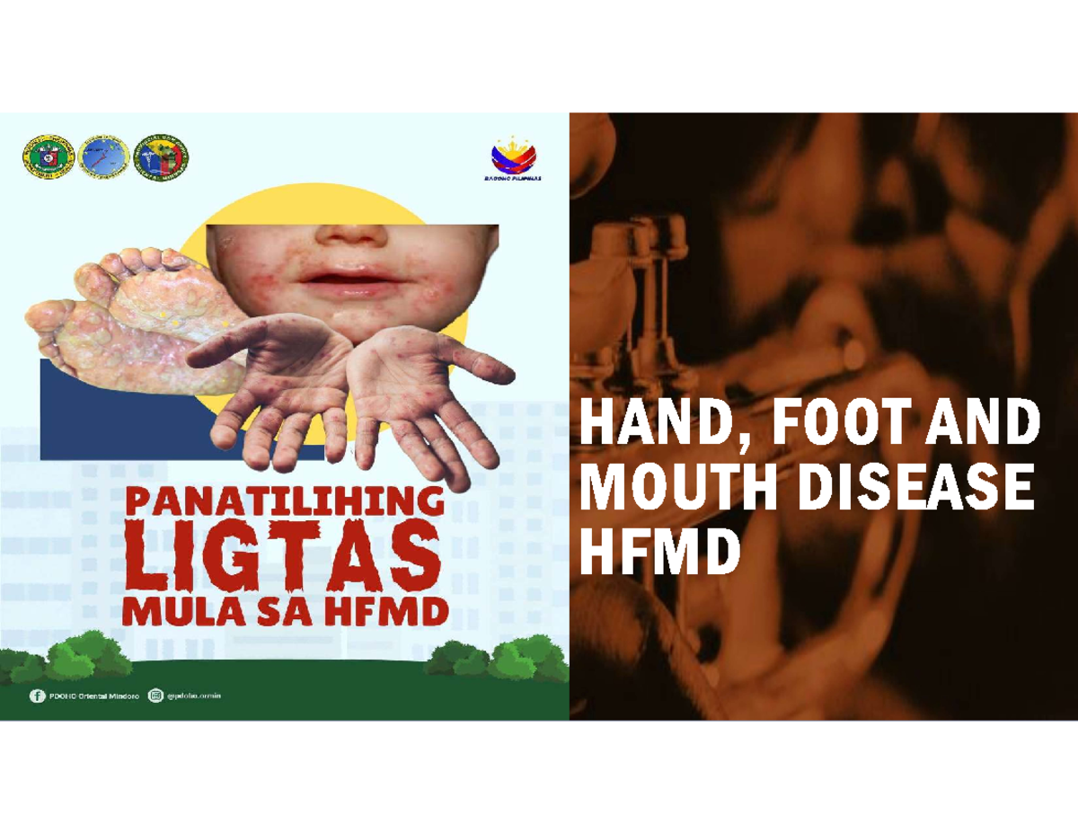 HAND, FOOT, AND MOUTH DISEASE IEC MATERIAL FOR PHILIPPINE DOH - Studocu