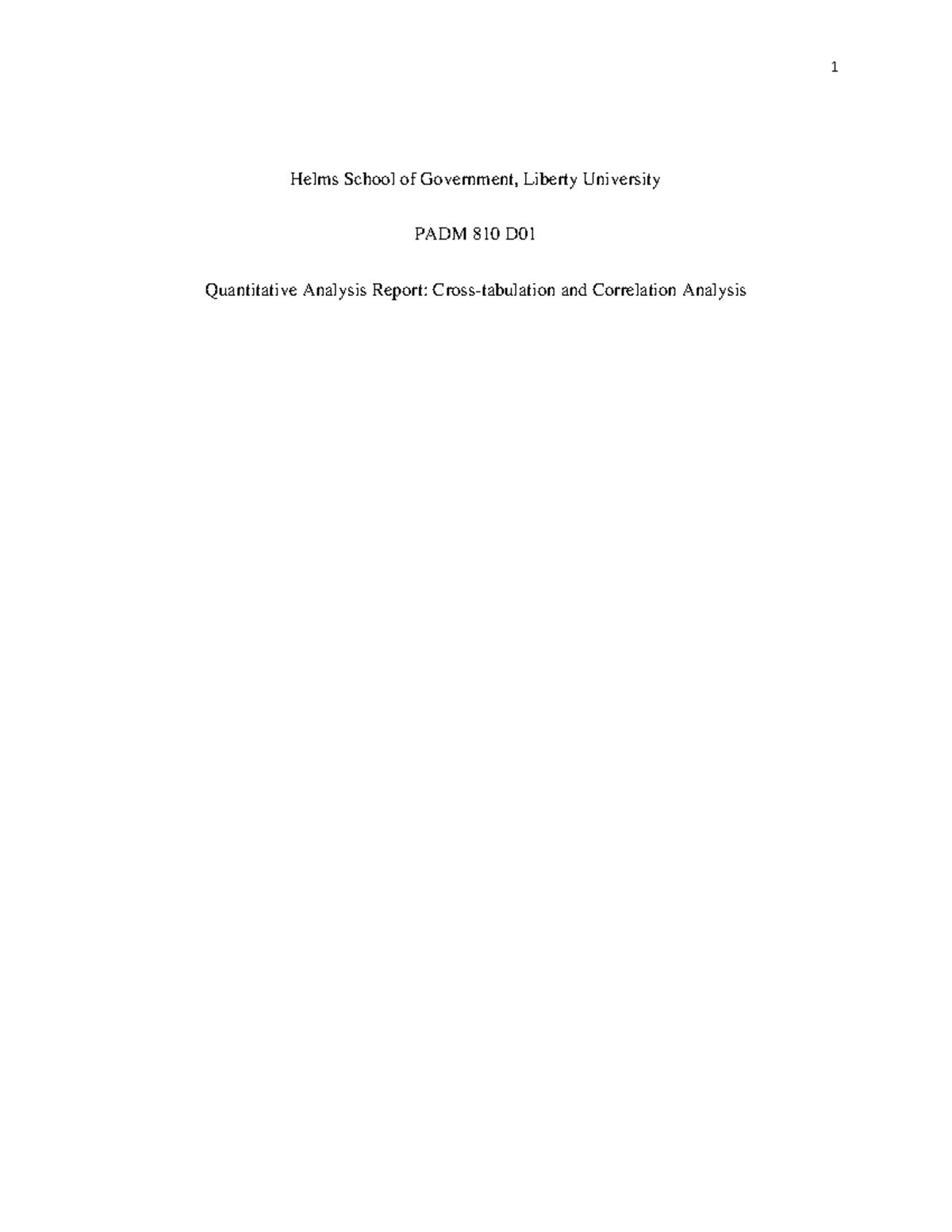 Quantitative Analysis Report on FEVS: Crosstab & Correlation Study ...