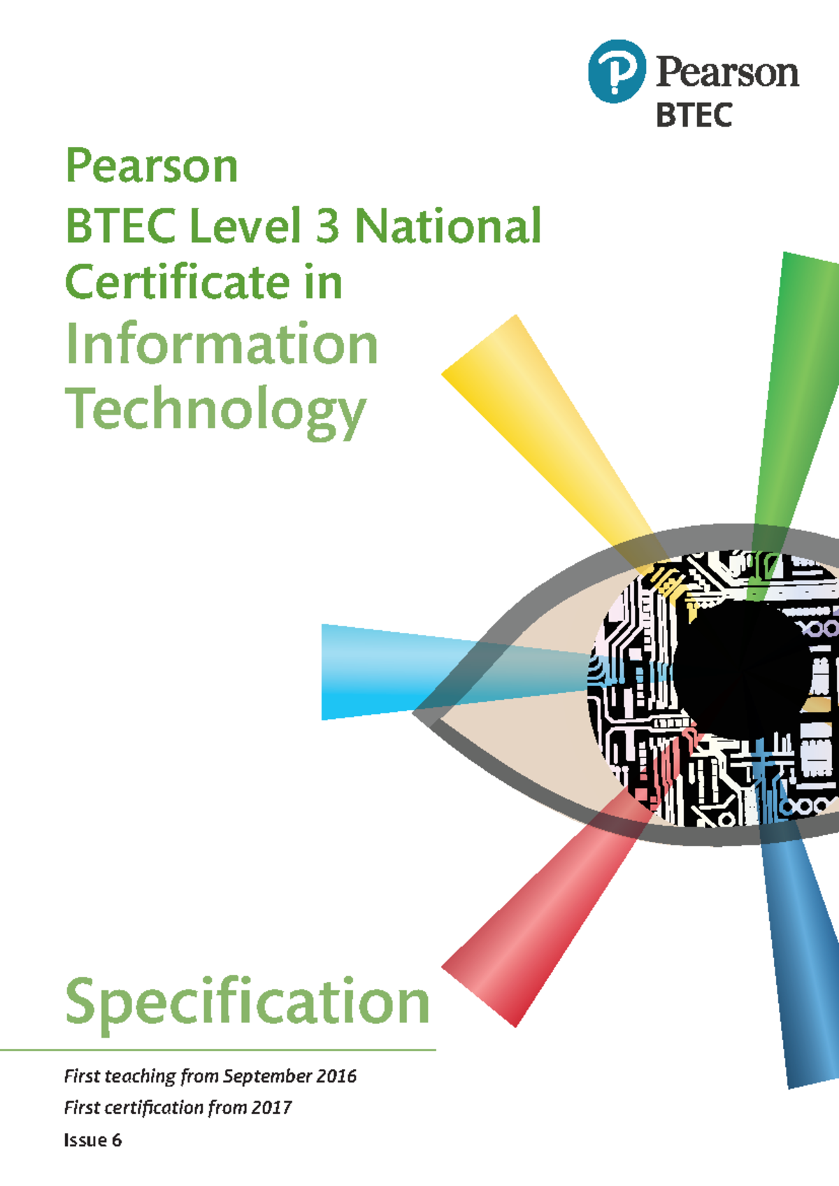 Pearson BTEC Level 3 Nat. Cert. in IT - Specification Overview - Studocu
