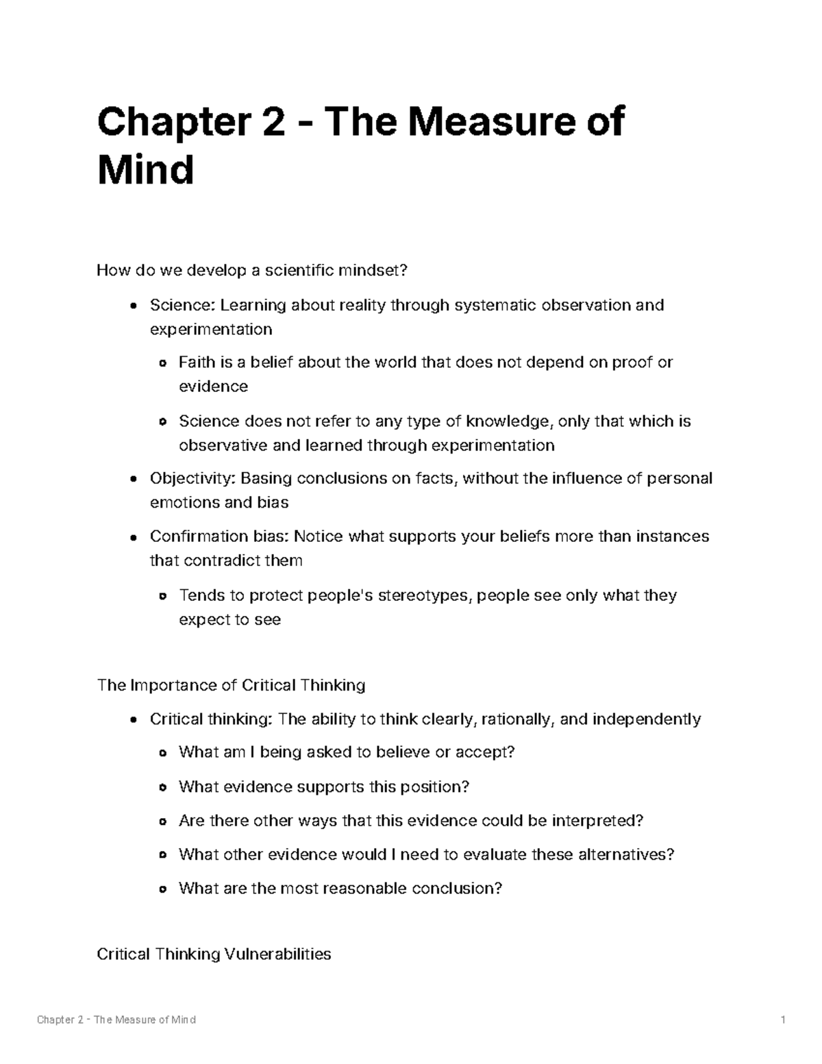 Chapter 2 - The Measure of Mind: Understanding Science & Critical ...