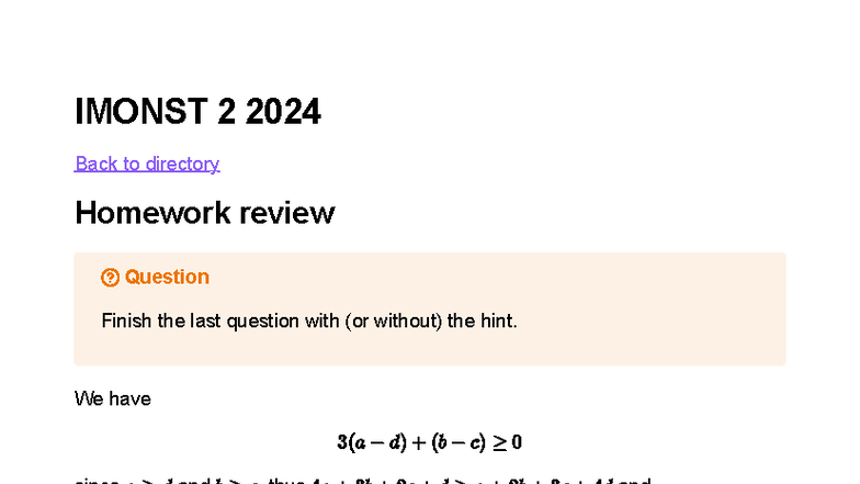 IMONST 2 2024 - Homework Review and Solutions - Studocu