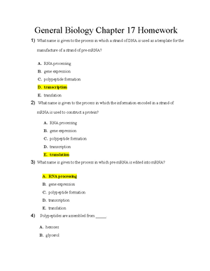 General Biology Chapter 3 Study Guide - General Biology Chapter 3 Study ...