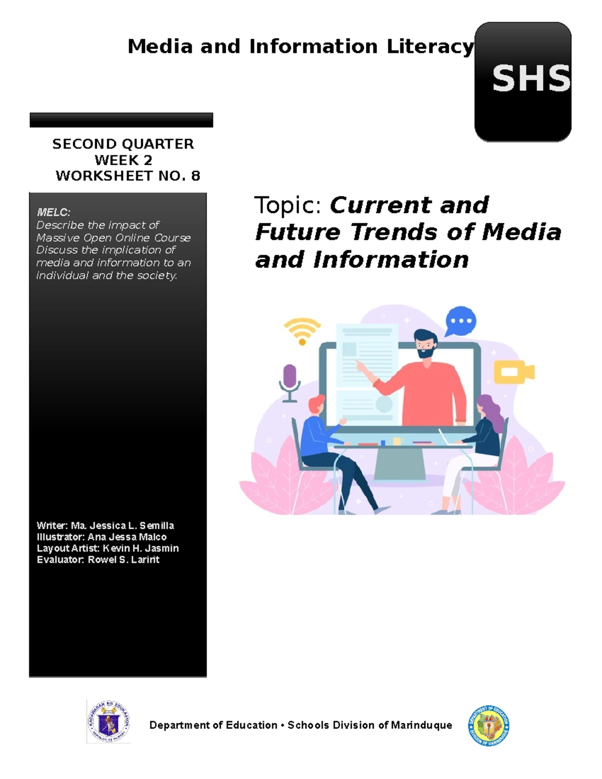 MIL Q4 Module 13 WEEK 7-8 Final - NOT Media and Information Literacy ...