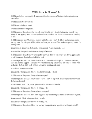 Randy Adams SBAR - Care plan information - Randy Adams SBAR for VSIM ...
